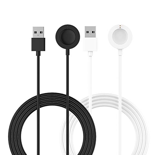 Compatible with Michael Kors Gen 4/Gen 5/Gen 6 Smart Watch Charger, 3.3ft Replacement Rapid Magnetic Charger for Michael Kors Access Gen 5 Lexington/Bradshaw, Gen 4 Runway/Sofie/MKGO (Black+White)