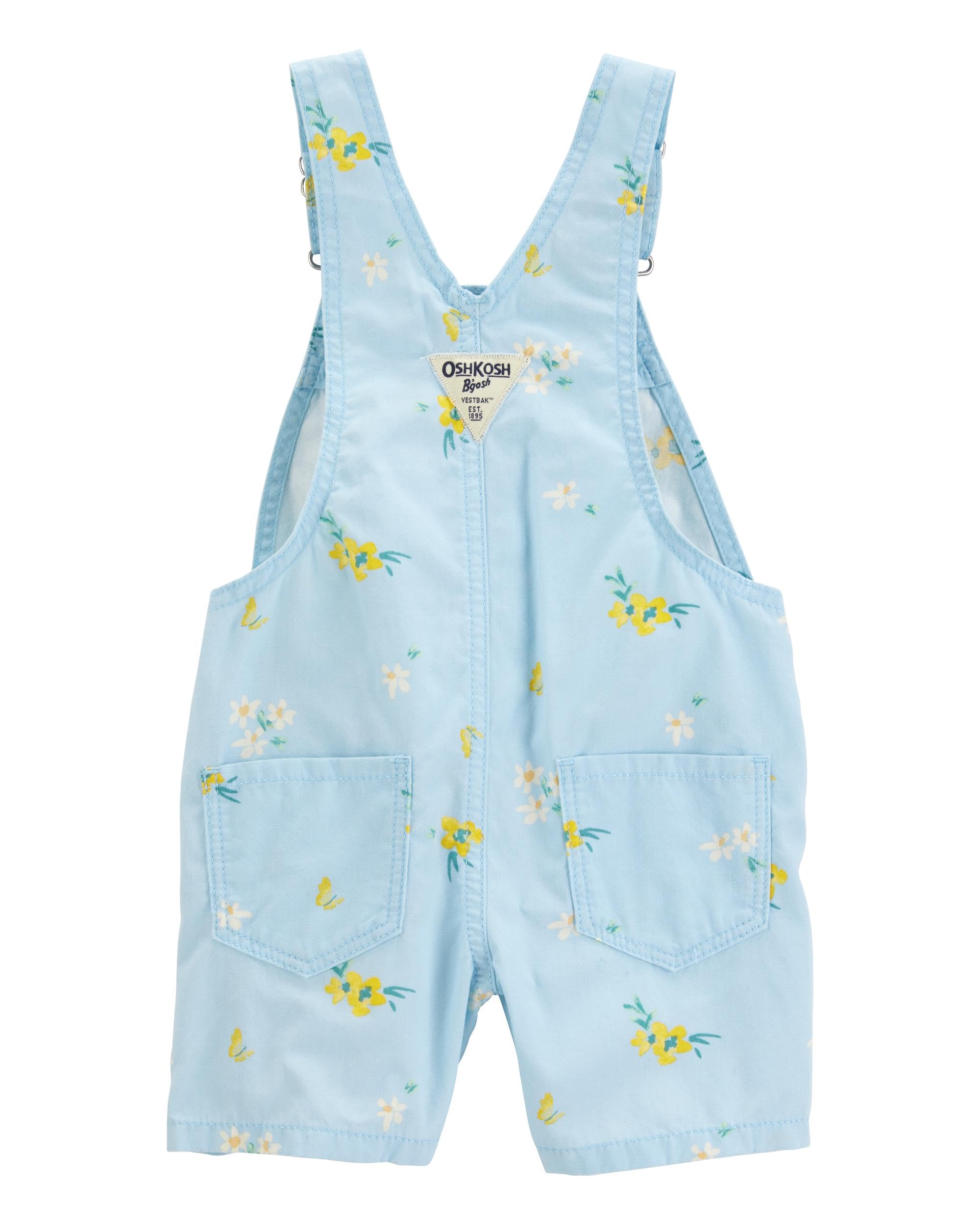 OshKosh B'Gosh Baby Girls World's Best Overalls, White Eyelet Jumper, 24 Months
