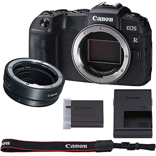 Canon EOS RP Mirrorless Camera Body Only Bundle + Canon Mount Adapter EF-EOS R