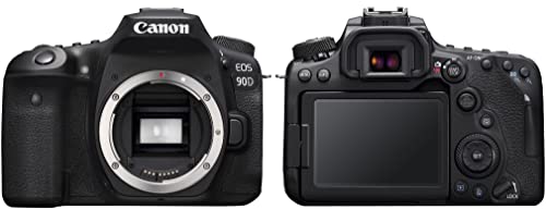 Canon EOS 90D Body DSLR Camera Pro Bundle + Case + Sandisk 128GB Memory Card + Card Reader + Cleaning Kit (International Model) (Renewed)