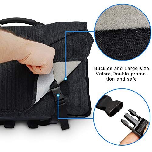 CADeN Camera Bag Case Shoulder Messenger Photography Bag with Laptop Compartment 14", Tripod Holder, Compatible for Nikon, Canon, Sony, DSLR SLR Mirrorless CamerasâWaterproof Black