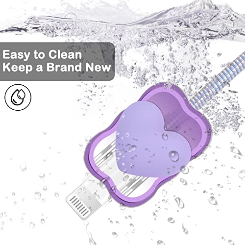 Cute Cable Protector for iPhone Charger with Unique Design 3D Love Heart Data Cable Bite USB Charger Data Line Phone Wire Saver Protector for iPhone 11 12 13 14 Pro Max Charger Protector-Purple