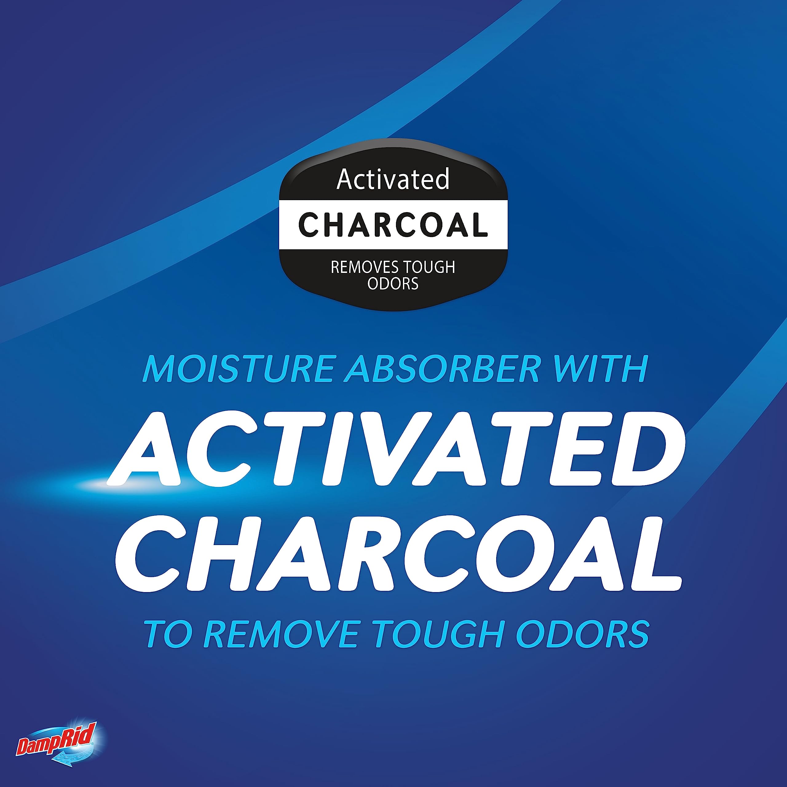 DampRid Disposable Moisture Absorber with Activated Charcoal, 18 oz., 3 Pack, Fragrance Free, Moisture Absorber & Odor Remover, Lasts Up To 60 Days, No Electricity Required