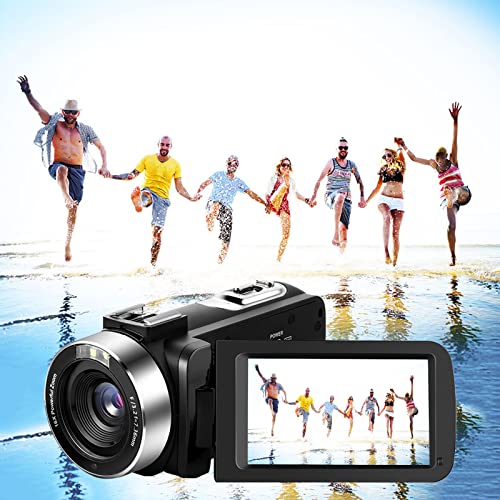 Bilukmi New 2.7k Ultra Hd Digital Camera 3.0in 270° Reversible IPS TOU-ch Screen Dv 16x Zoom Dual Smart Anti-Shake
