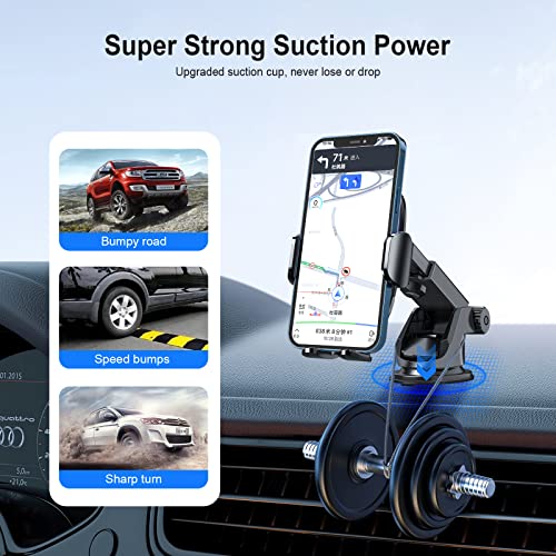 Wireless Car Charger Mount, SOARUN [Unique 7 Colors LED Dynamic Backlit] 15W Wireless Fast Charging Car Phone Holder, Auto-Clamping Wireless Car Charger for iPhone 14 Pro 13 12, Samsung S23 Ultra S22