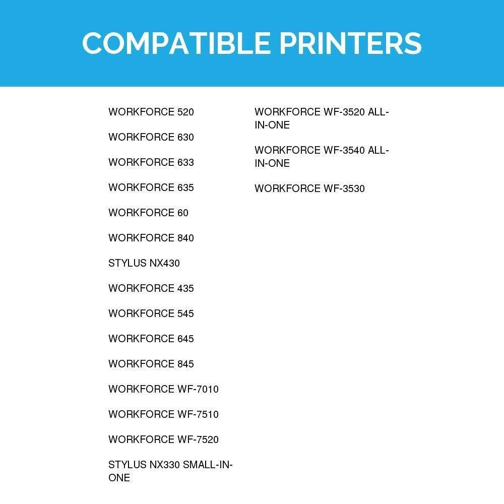 LD Remanufactured Replacement for Epson 126 Ink Cartridges T126 High Capacity Refills (Black, 4-Pack) for use in Workforce 435 520 635 645 WF-3520 WF-3530 WF-3540