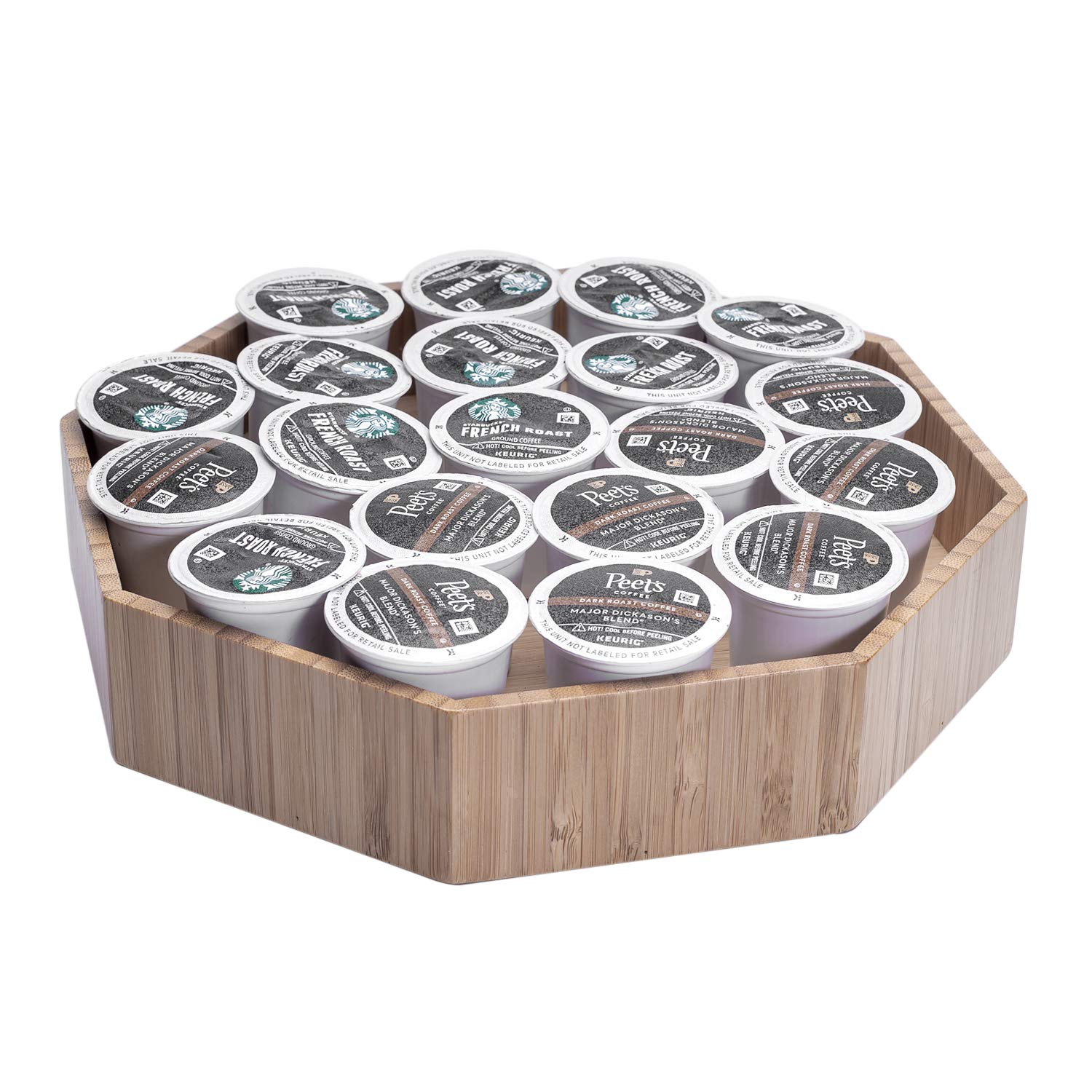 Bamboo 360 Rotating Lazy Susan 10" Tray Bundle 2 Pack for Bathroom, Kitchen, Cabinets & Tabletop