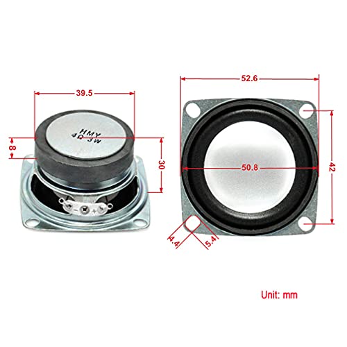 Gikfun 2" 4Ohm 3W Full Range Audio Speaker Stereo Woofer Loudspeaker with 3.5mm Audio Cable Extension Volume Control DIY Kit EK1755