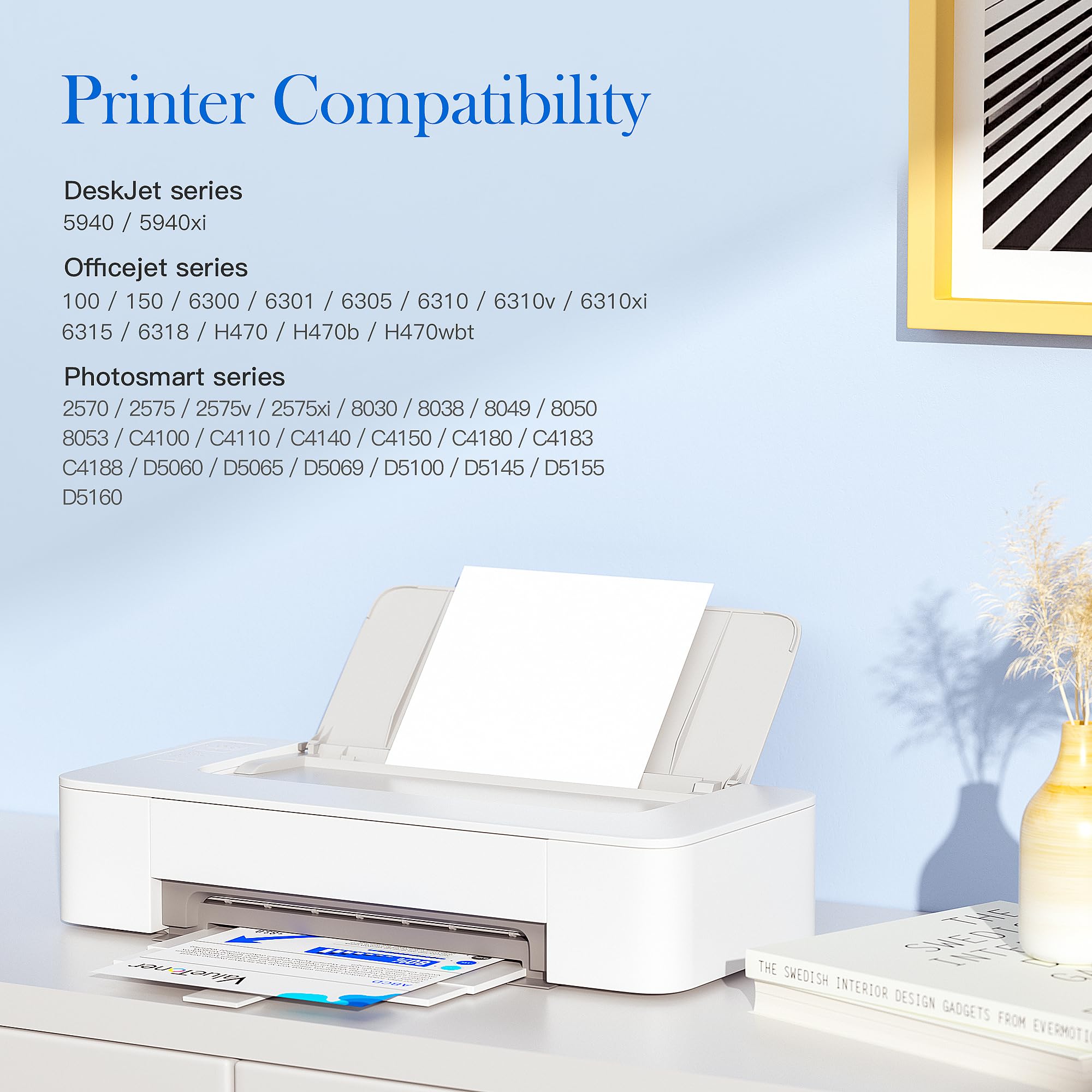 Valuetoner Remanufactured Ink Cartridge Replacement for HP 98 (C9364WN) for Officejet 150 100 6310 H470, PhotoSmart 2570 2575 8050 C4180 C4150, Deskjet 460 5940 D4145 D4155 Printer (Black, 2 Pack)