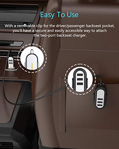 Wishinkle 5 USB Car Charger, 54W Multi Ports Car Charger Adapter, 5ft USB Splitter Vehicle Charger for Samsung Galaxy Note9/S9/S9+ and More