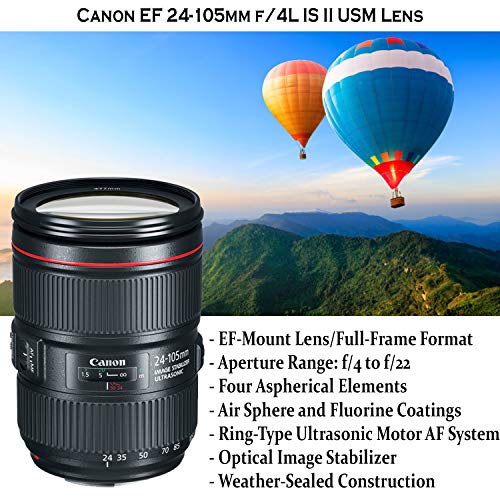 Canon EOS 5D Mark IV DSLR Camera w/Canon 24-105mm f/4L II USM, Canon 100-400mm is II USM & Commander 420-800mm Telephoto Lens + Elegant Accessory Kit (2X 64GB Memory Card, Backpack & More.)
