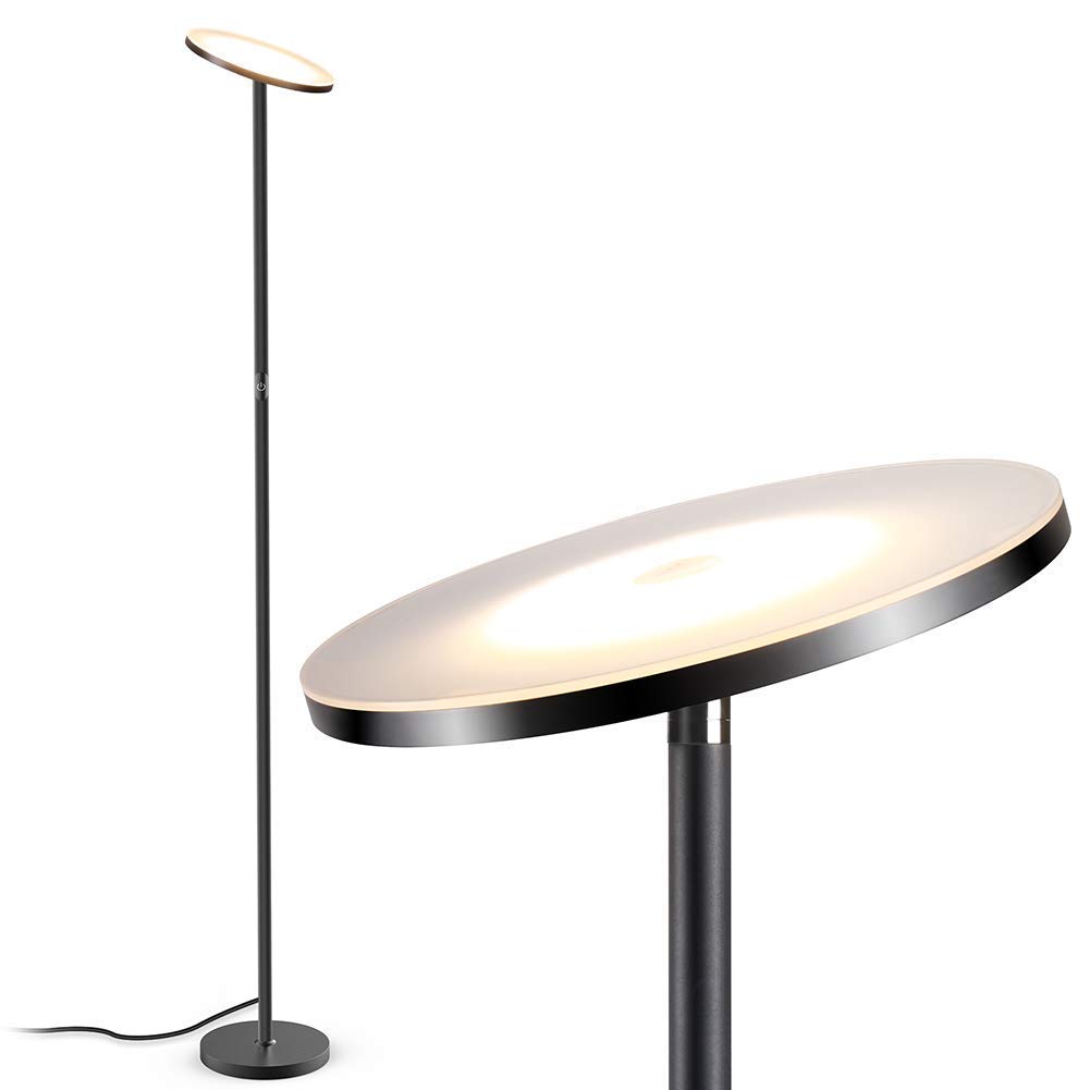 OYU LED Floor Lamp, LED Torchiere Floor Lamp, Lamp That Lights Up Whole Room, Bright Floor Lamp 30W/2500LM, 3000K-6500K with Night Light Mode & Touch Control, LED Floor Lamps for Living Room, Bedroom