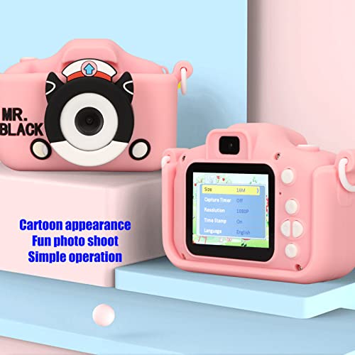 Digital Video Cameras, 2 Inch HD Screen for Kids Stimulate Kids Imagination Dual Front and Back MP3 Cameras for Photo (Without 32G Memory Card with Card Reader)