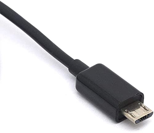 PIIHUSW Micro USB to 3.5mm Audio Output Cable - Gold Plated 4 Pole 3.5mm Male to Micro B Male Car Aux Audio Extension Cord for Android(1M/3.3Ft)