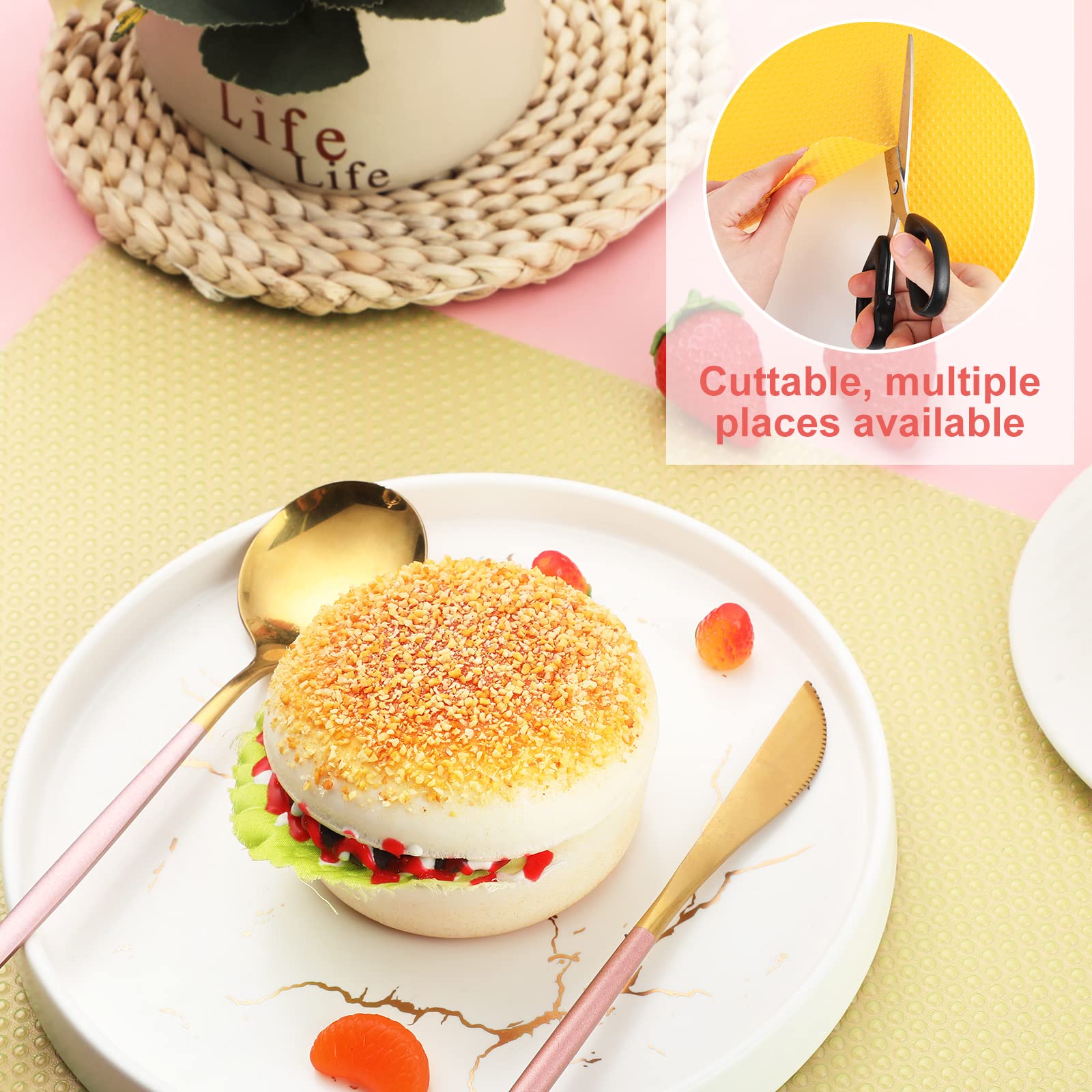 Honeydak 32 Pcs Refrigerator Liners Washable Mats Liner Covers Pads Waterproof Oilproof No BPA Home Kitchen Gadgets 17.7 x 11.6 inches
