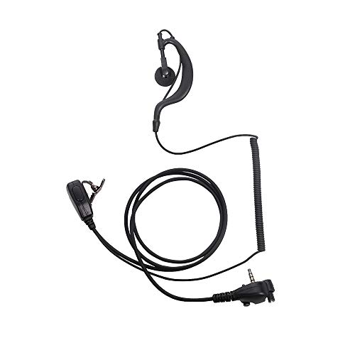 Caroo VX-261 earpiece G Shape Earpiece Headset with PTT Mic for Motorola Yaesu Vertex Standard Radio VX-261 EVX-261 VX-230 VX-231 VX-298 VX-350 VX-351 VX-180 EVX-531 Walkie Talkie 2 Way Radio