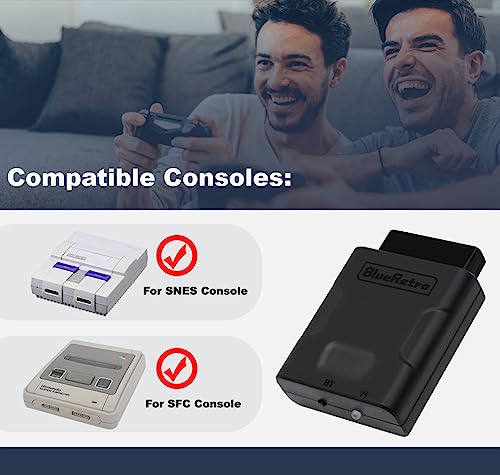 BITFUNX RetroScaler Wireless Bluetooth Adapter for SNES/SFC, Compatible with PS3/PS4/PS5, Xbox One S, Series X/S, Switch Pro, Video Game Console Converter