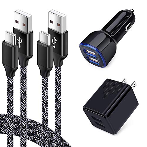 USB Charger for Samsung Galaxy A10E A50 A70 A80 Note 20 Ultra S23 S22 S21 S20 FE S10 S9 A03s A04s A14 A13 A12 A53 A12 A23 A32 A51 A52 A11 A21, Car Adapter, Wall Charger Plug Type C Fast Charging Cable
