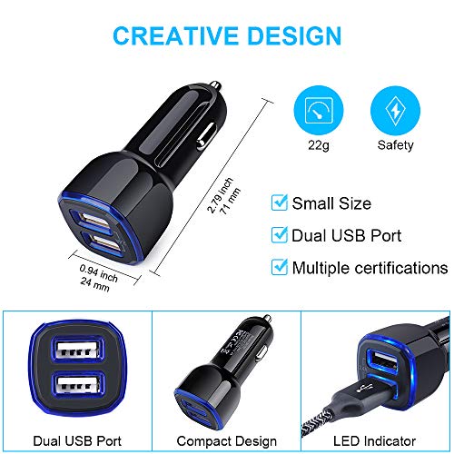 USB Charger for Samsung Galaxy A10E A50 A70 A80 Note 20 Ultra S23 S22 S21 S20 FE S10 S9 A03s A04s A14 A13 A12 A53 A12 A23 A32 A51 A52 A11 A21, Car Adapter, Wall Charger Plug Type C Fast Charging Cable
