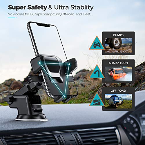 ORIbox Car Phone Mount, Dashboard Car Phone Holder, Washable Strong Sticky Gel Pad Fit for All Cell Phones