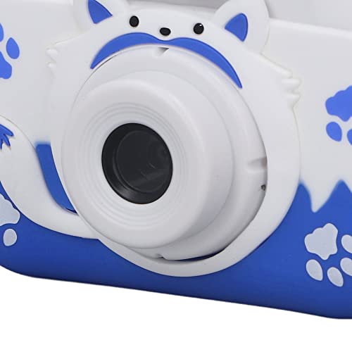 Kids Camera, Small Shape Portable High Definition Kids Camera with USB Charge Blue Childrens Cute Cartoon Four Filters Mini 40MP HD Digital Camera