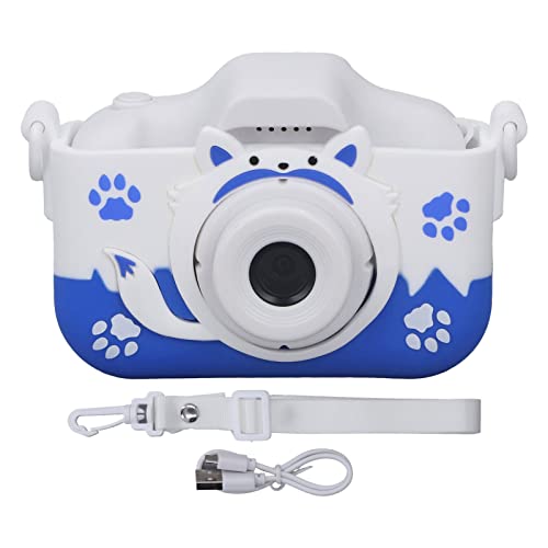 Kids Camera, Small Shape Portable High Definition Kids Camera with USB Charge Blue Childrens Cute Cartoon Four Filters Mini 40MP HD Digital Camera