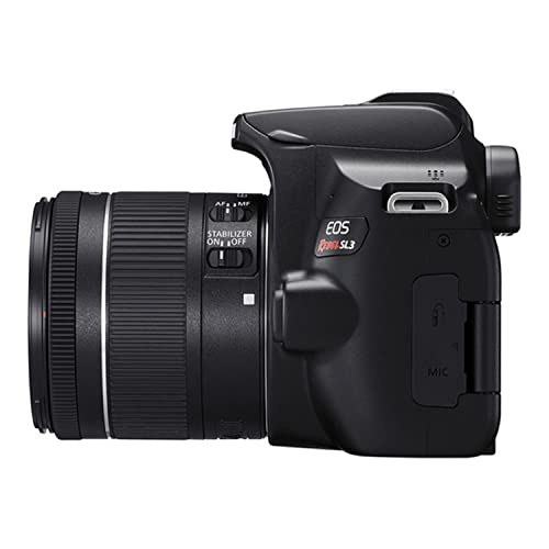 Canon EOS Rebel SL3 DSLR Camera w/EF-S 18-55mm F/4-5.6 Zoom is STM Lens + 64GB Memory + Back Pack Case + Tripod, Lenses, Filters, & More (28pc Bundle)