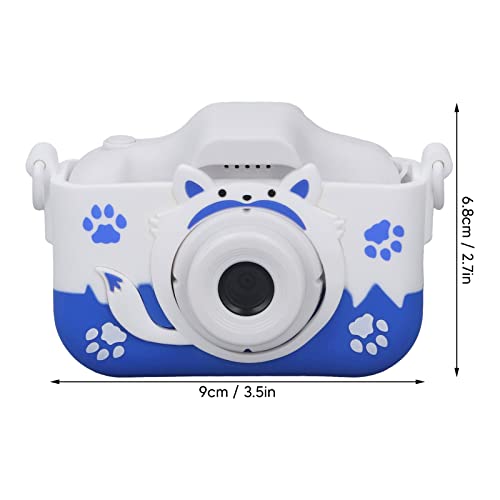 Kids Camera, Small Shape Portable High Definition Kids Camera with USB Charge Blue Childrens Cute Cartoon Four Filters Mini 40MP HD Digital Camera