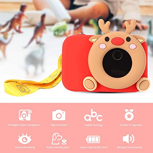 Digital Cameras for Photography Kids Digital Camera, Cartoon Digital Smart Children Camera for Kids Object Recognition/Voice Broadcast/HD Photography/Video Recording