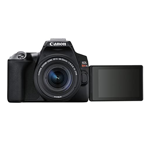 Canon EOS Rebel SL3 DSLR Camera w/EF-S 18-55mm F/4-5.6 Zoom is STM Lens + 64GB Memory + Back Pack Case + Tripod, Lenses, Filters, & More (28pc Bundle)