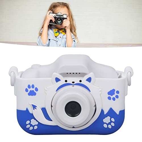 Kids Camera, Small Shape Portable High Definition Kids Camera with USB Charge Blue Childrens Cute Cartoon Four Filters Mini 40MP HD Digital Camera