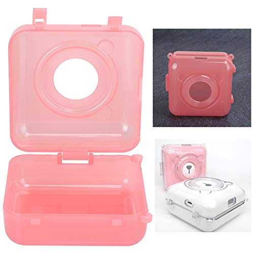 Naroote Printer Protective Case, Pocket Printer Case Protective Shell, Pocket Printer Accessory, Pocket Printer Case for Peripage Transparent/Pink Pocket Printer Accessory