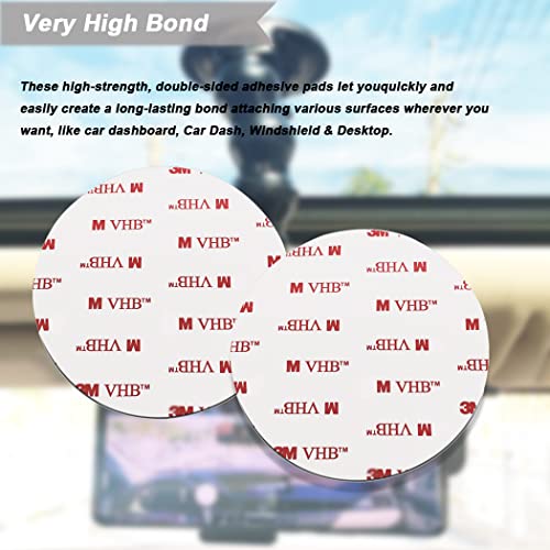 10 Pack 80mm (3.15") Circular Double Sided Sticky Pads, Strong Car Sticky Adhesive Replacement for Car Mount Mounting Holder Disk Windshield GPS Camera Lock Sucker Suction Cup Hook Dashboard Bracket