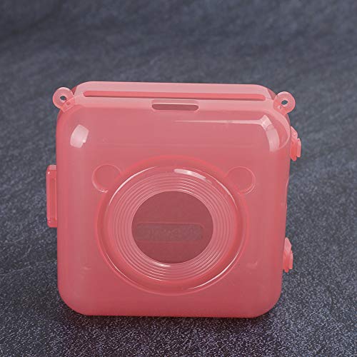 Naroote Printer Protective Case, Pocket Printer Case Protective Shell, Pocket Printer Accessory, Pocket Printer Case for Peripage Transparent/Pink Pocket Printer Accessory