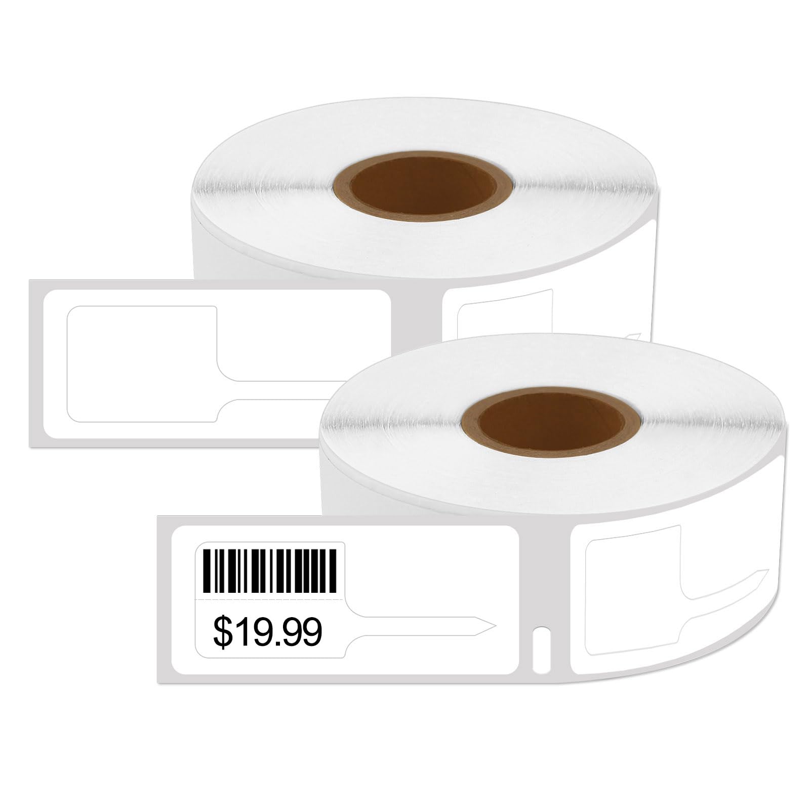 USUPERINK 2 Roll (400 Labels/roll) Compatible for Dymo LabelWriter 30373 Jewelry Price Tag 2-up Rat Tail Labels 7/8'' x 15/16'' Retail Adhesive Label Sticker [NOT FIT 550 & 5XL]