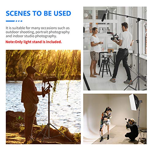 Neewer Heavy Duty Light Stand 10 Feet/3 Meters Adjustable Spring Cushioned Metal Photography Tripod Stand for Photo Studio Softbox, Flash Monolight, Ring Light and Other Photographic Equipment(Black)