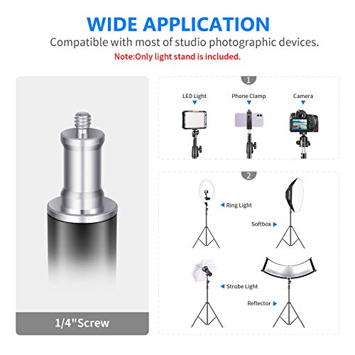 Neewer Heavy Duty Light Stand 10 Feet/3 Meters Adjustable Spring Cushioned Metal Photography Tripod Stand for Photo Studio Softbox, Flash Monolight, Ring Light and Other Photographic Equipment(Black)