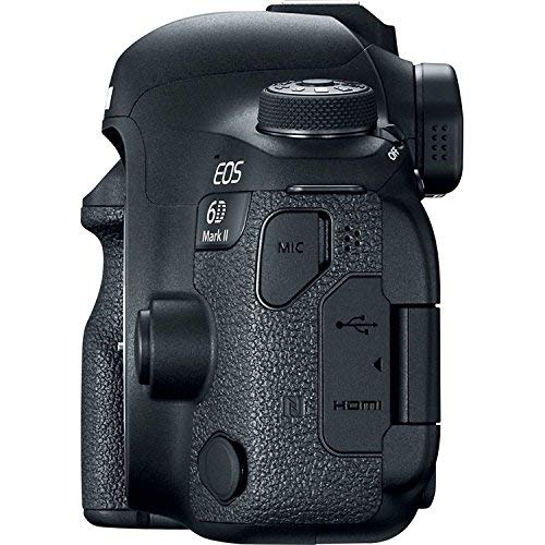 Canon EOS 6D Mark II DSLR Camera with Canon EF 75-300mm f/4-5.6 III Lens + Canon EF 50mm f/1.8 STM Lens + Fully Dedicated TTL Flash + 64Gb SDXC Card + FB-150 Flash Bracket (22 Items kit) (Renewed)