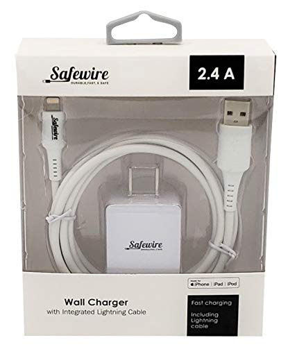 Apple Certified iPhone & iPad Charger - Ultra Durable 6ft Lightning to USB Cable and 12W USB Power Adapter Wall Plug for iPhone 14 13 12 11 Pro Max XS XR X 8 Plus 7 6S 6 5 iPad Mini Air iPod (White)