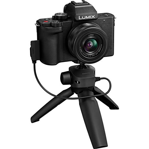 Panasonic DC-G100VK LUMIX G100 Mirrorless Camera 4K Video Vlogging Kit with 12-32mm Lens + DMW-SHGR1 Tripod Grip + 3 Battery Bundle Deco Gear Backpack + LED + Microphone + 64GB Software & Accessories
