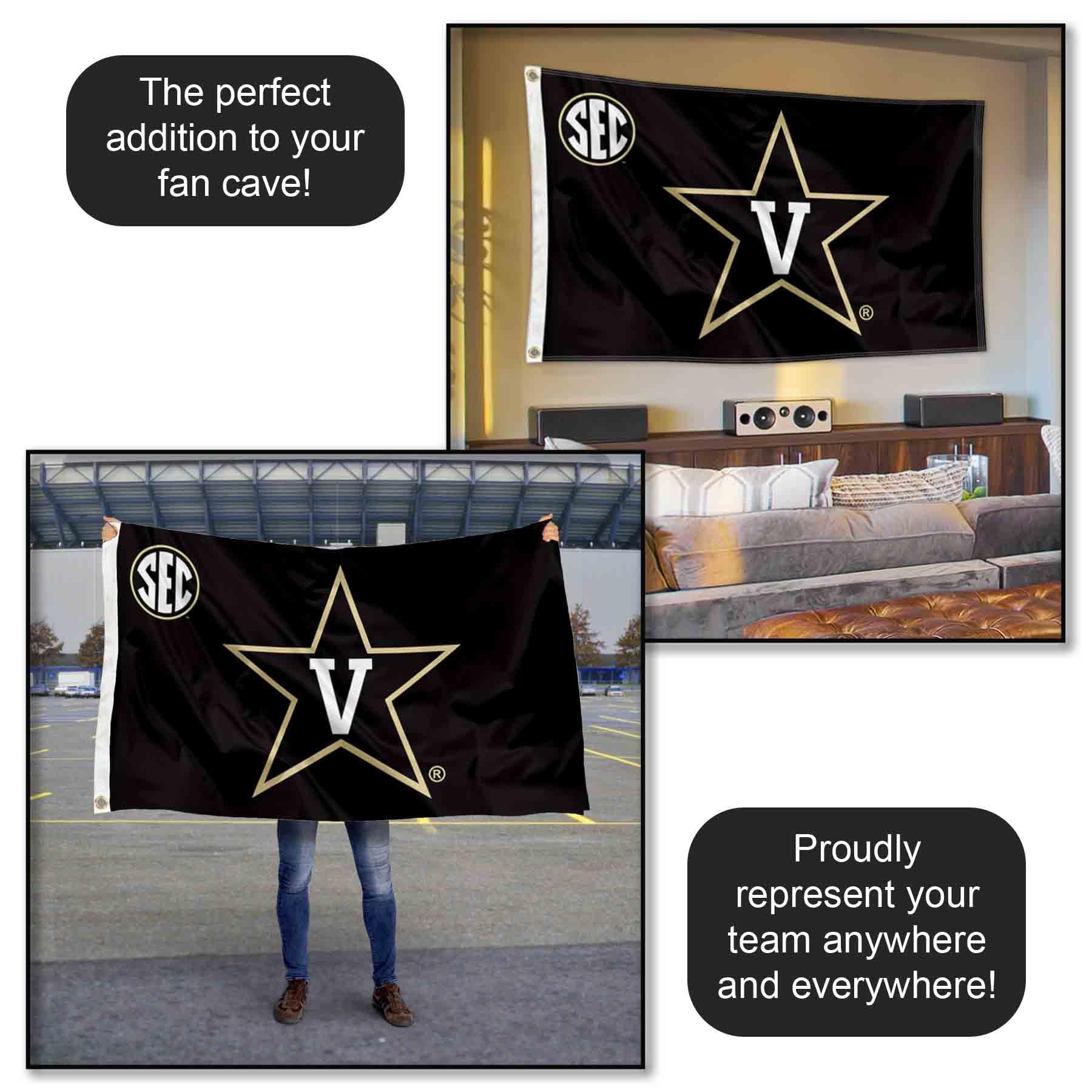College Flags & Banners Co. Vandy Commodores SEC 3x5 Flag