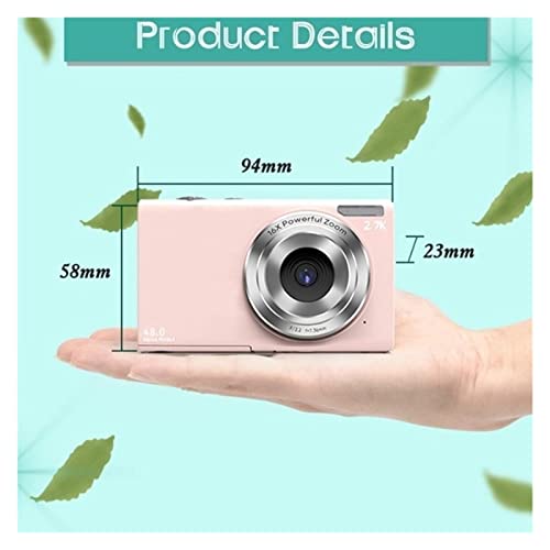 DYOSEN Digital Camera 2.88 Inch Vlogging 48Mega 48Mp Hd Digital Camera with 16X Digital Zoom Student Children's Photo Camera Digital Camera Photography (Color : Purple)
