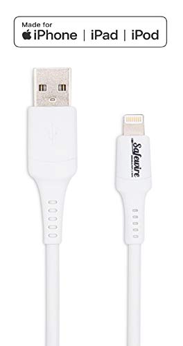Apple Certified iPhone & iPad Charger - Ultra Durable 6ft Lightning to USB Cable and 12W USB Power Adapter Wall Plug for iPhone 14 13 12 11 Pro Max XS XR X 8 Plus 7 6S 6 5 iPad Mini Air iPod (White)