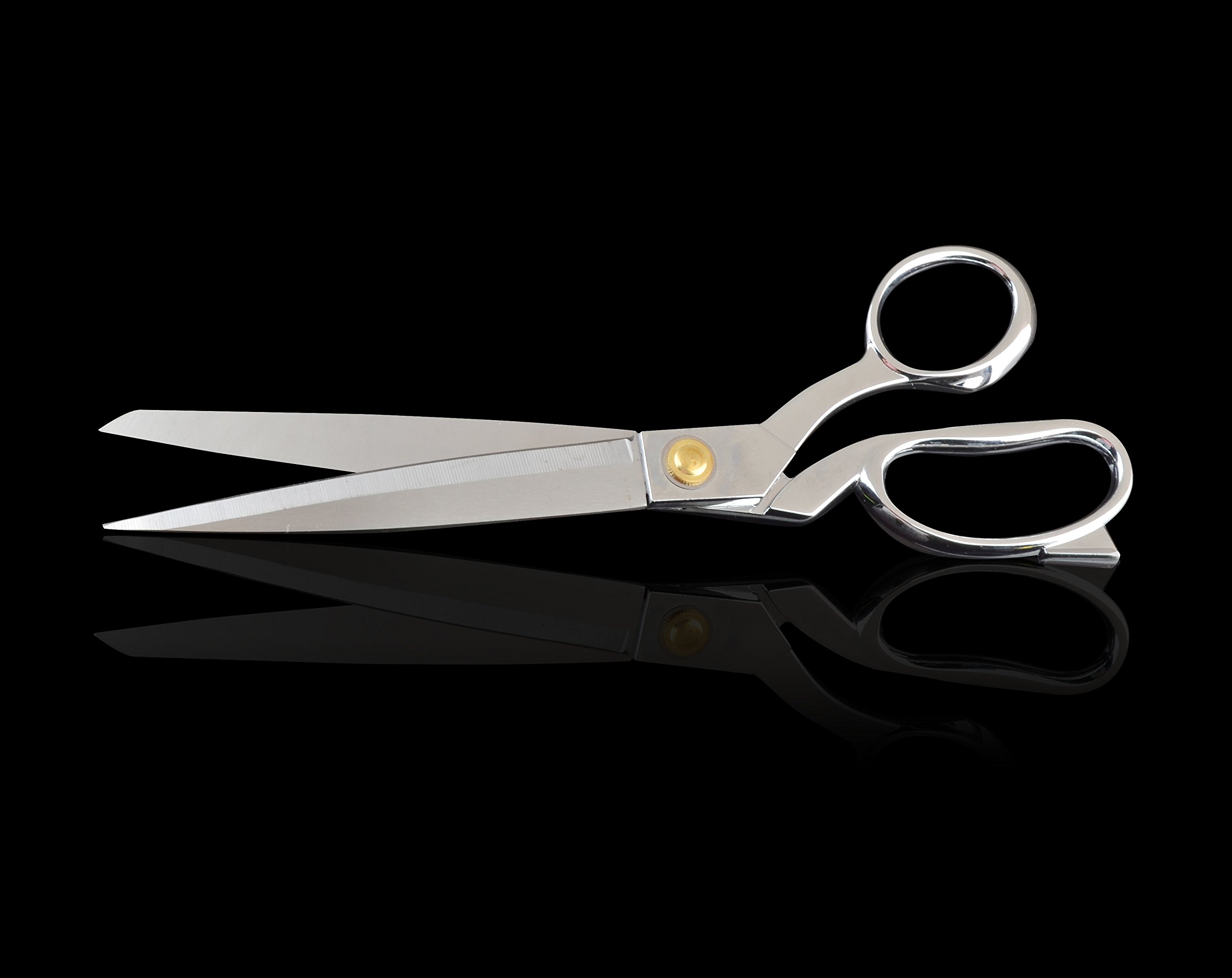 eZthings® Heavy Duty 10.5" Scissors For Cutting Fabric, Leather, and Raw Materials (10.5 Inch Silver)