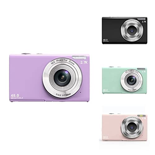 DYOSEN Digital Camera 2.88 Inch Vlogging 48Mega 48Mp Hd Digital Camera with 16X Digital Zoom Student Children's Photo Camera Digital Camera Photography (Color : Purple)