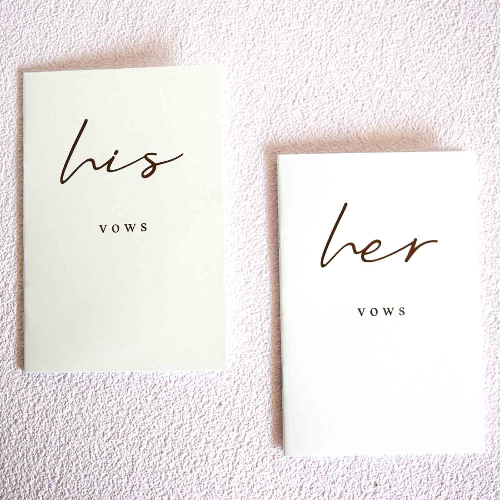 yeencheer Ivory Wedding Vow Books His and Hers – Exquisite Vow Books 4 x 6 Wedding Keepsake Forever for Newly Couples Bridal Shower Gifts