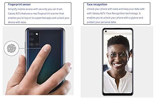 SAMSUNG Galaxy A21S SM-A217M/DS 4G LTE 64GB + 4GB Ram LTE USA w/Four Cameras (48+8+2+2mp) Android - Black (Renewed)
