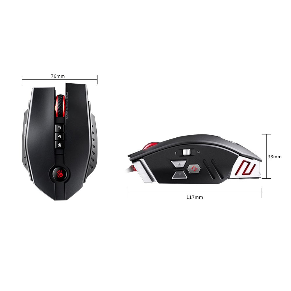 ZL50 Sniper Edition Laser Wired Gaming Mouse - 11 Programmable Buttons - Light Strike Optical Switches and Wheel - X'Glide Mouse Feet - Adjustable 8200 CPI/DPI - Wired USB Black