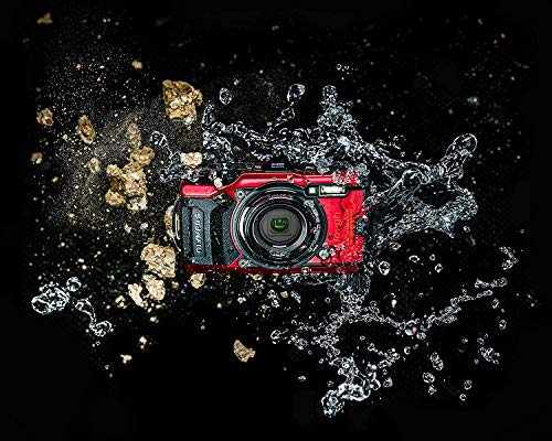 Olympus Tough TG-6 Waterproof Camera, Red -32GB Basic Bundle (Renewed)