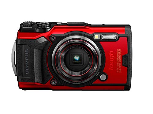 Olympus Tough TG-6 Waterproof Camera, Red -32GB Basic Bundle (Renewed)